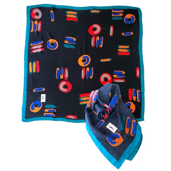 Yves Saint Laurent | Accessories | Yves Saint Laurent Ysl Vintage Silk ...